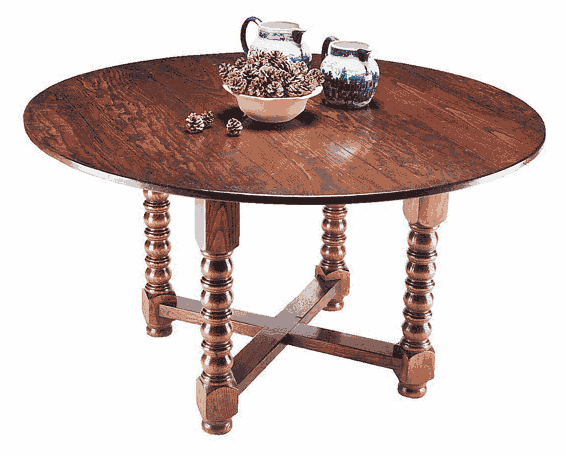 Bobbin cross stretcher round dining table Alexander Interiors,Designer ...